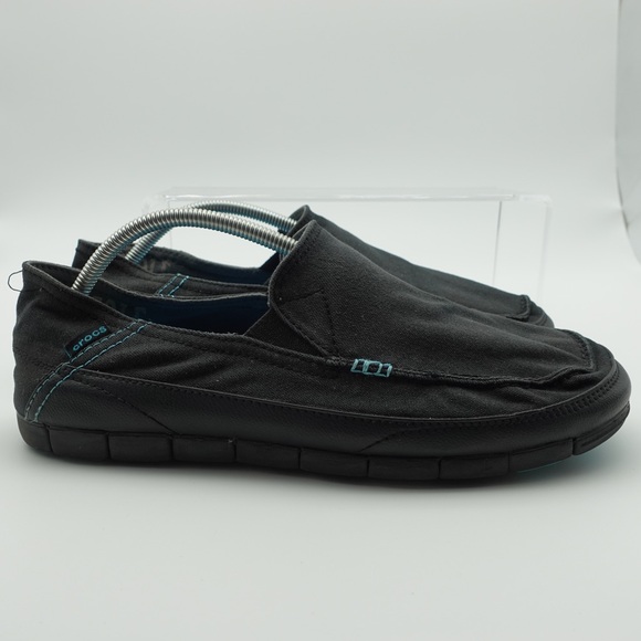 CROCS | Shoes | Crocs Stretch Sole Men Size 2 Shoes Black Slip On ...